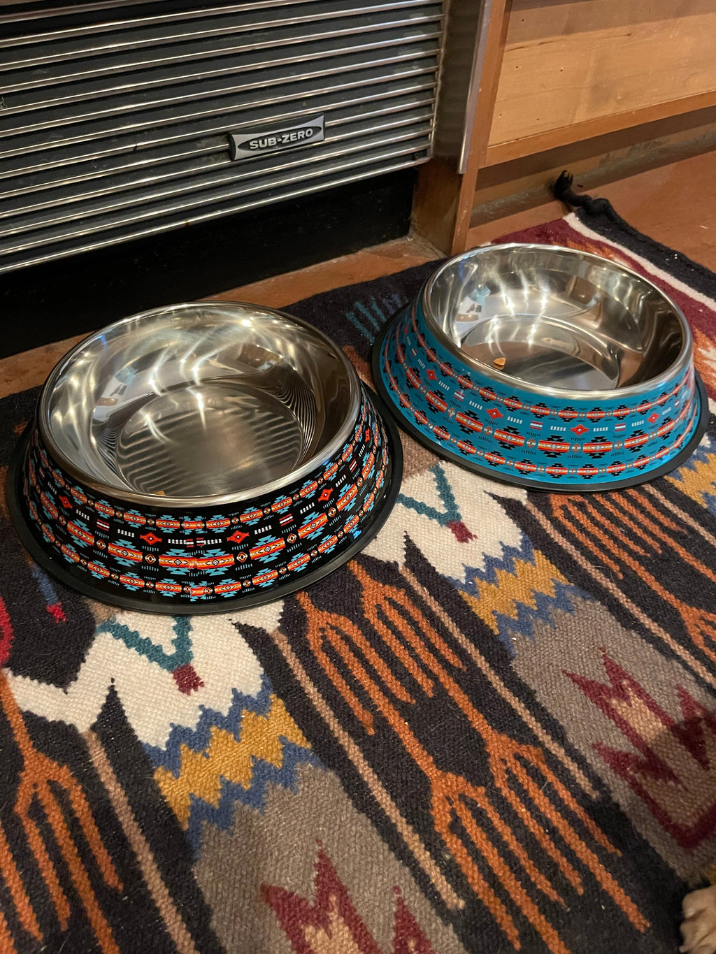 11” Large aztec Pet BOWL – Southwest Bedazzle