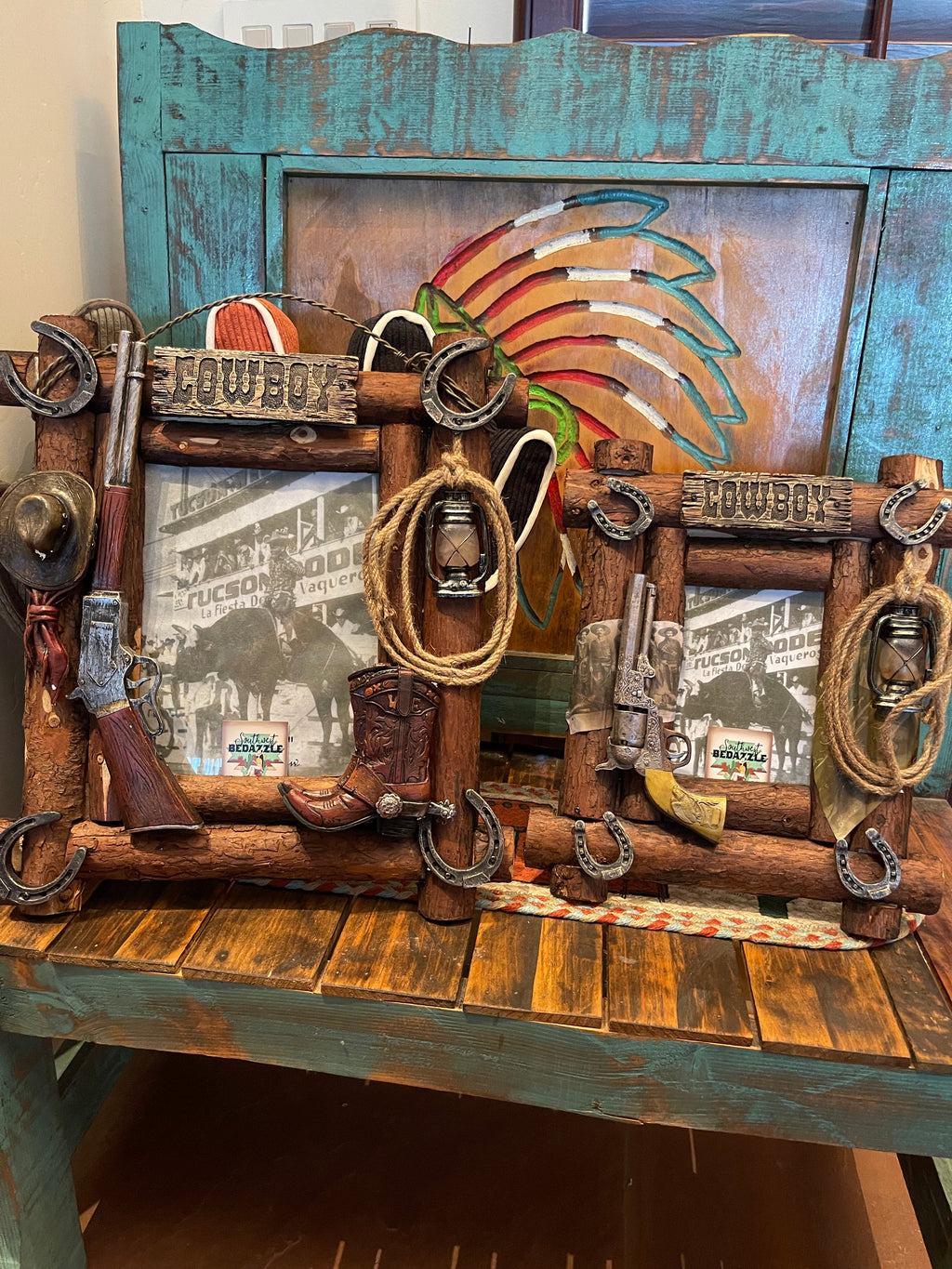 Cowboy picture frame – Southwest Bedazzle